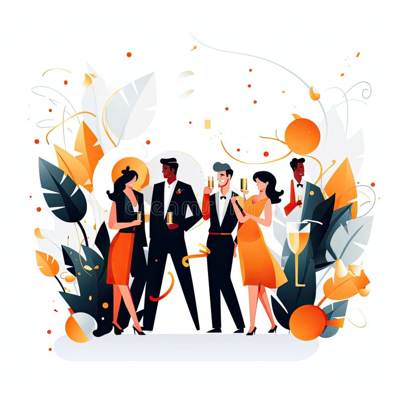 Party Vector Illustration. stock illustration. Illustration of ...