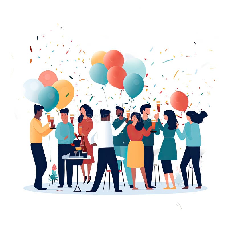 Party Vector Illustration. stock illustration. Illustration of ball ...