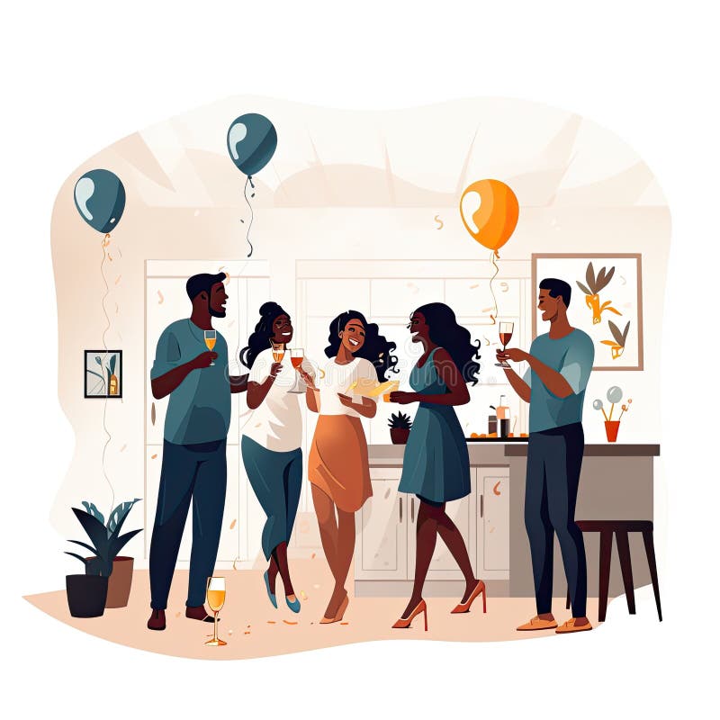 Party Vector Illustration. stock illustration. Illustration of ...