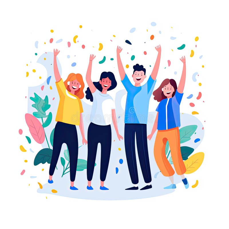 Party Vector Illustration. stock illustration. Illustration of keywords ...