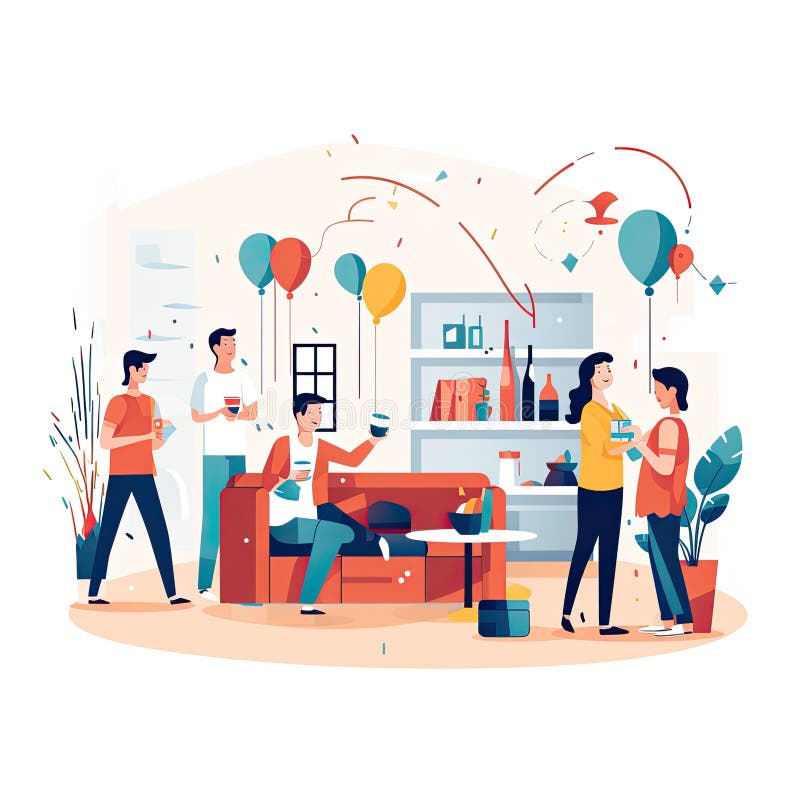 Party Vector Illustration. stock illustration. Illustration of event ...