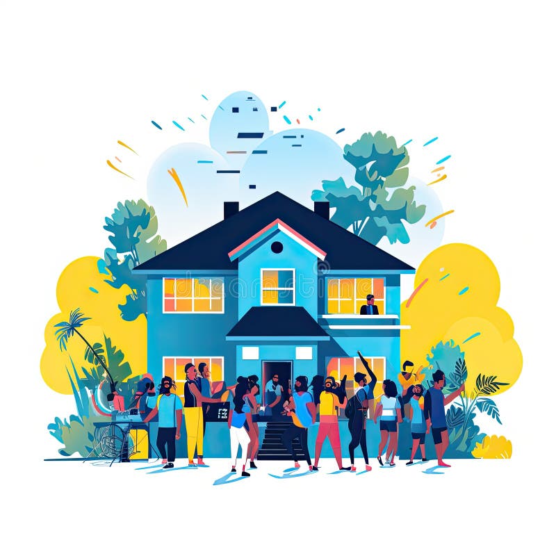 Party Vector Illustration. stock illustration. Illustration of ...