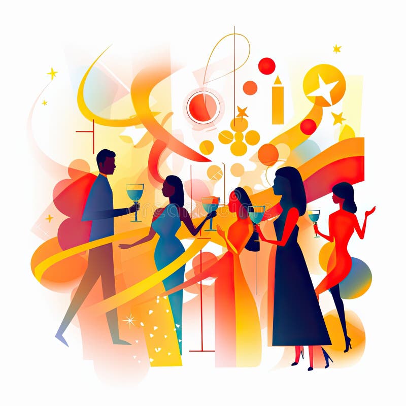 Party Vector Illustration. stock illustration. Illustration of colors ...