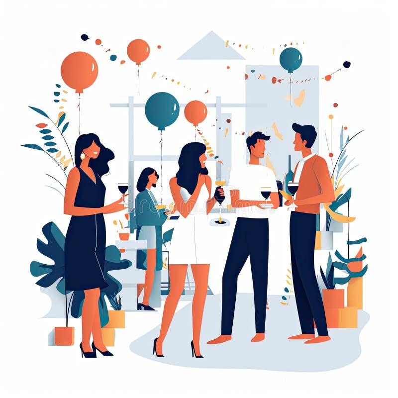 Party Vector Illustration. stock illustration. Illustration of ...