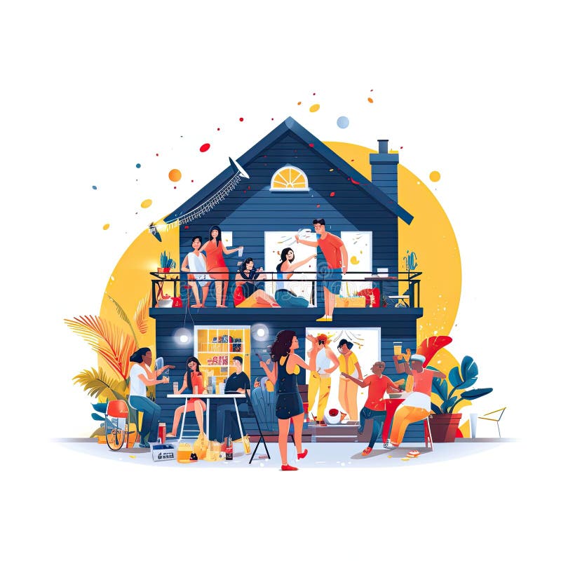 Party Vector Illustration. stock illustration. Illustration of disco ...