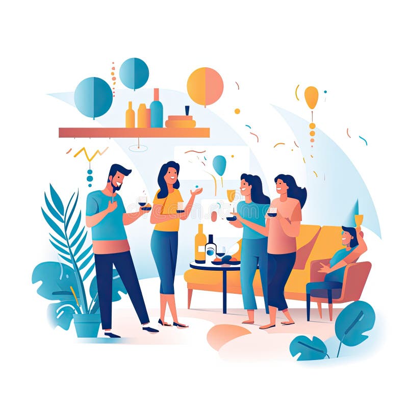 Party Vector Illustration. stock illustration. Illustration of ...