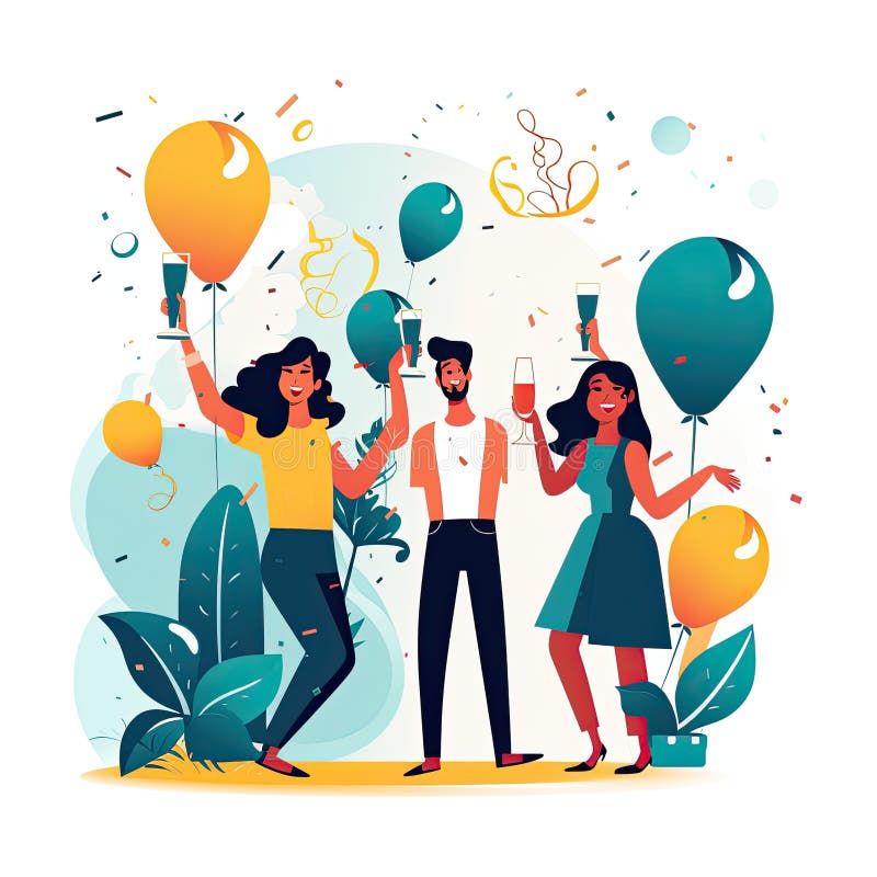 Party Vector Illustration. stock illustration. Illustration of ...