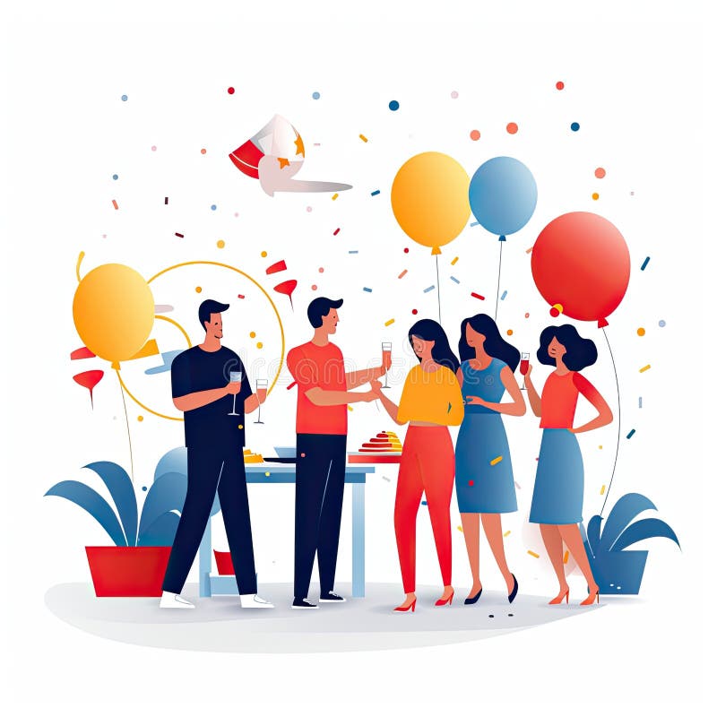 Party Vector Illustration. stock illustration. Illustration of floor ...