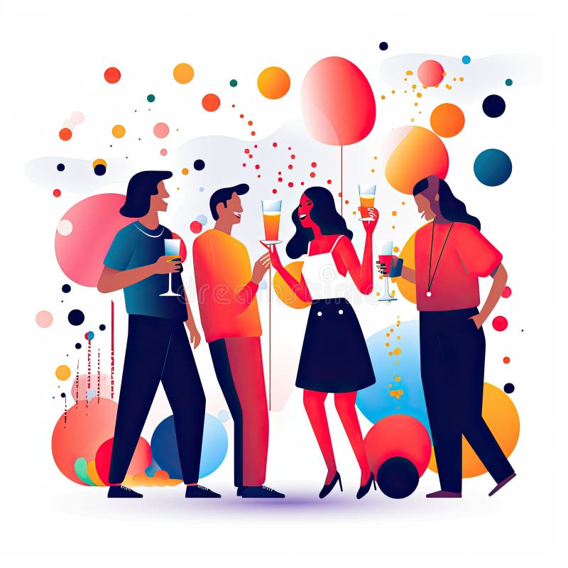 Party Vector Illustration. stock illustration. Illustration of ...