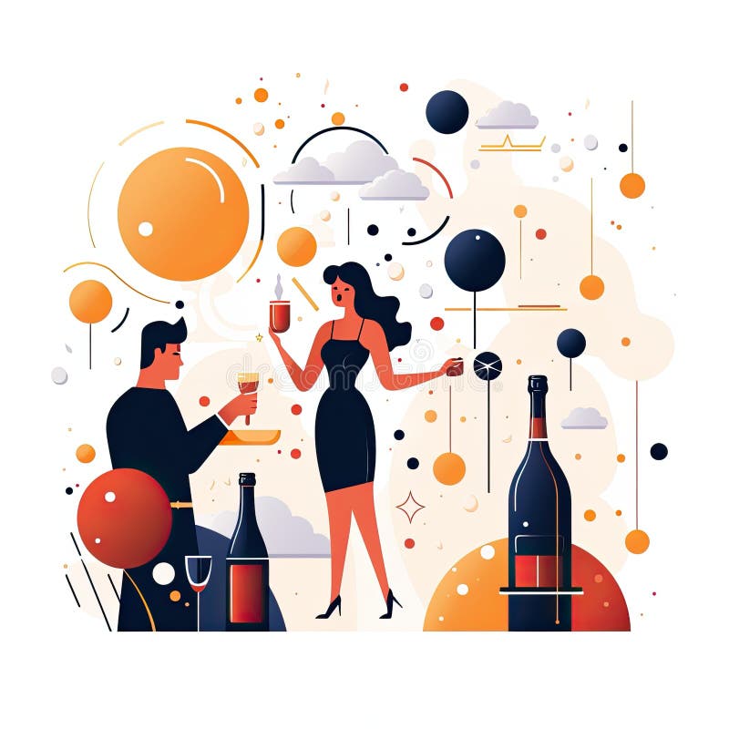 Party Vector Illustration. stock illustration. Illustration of keywords ...