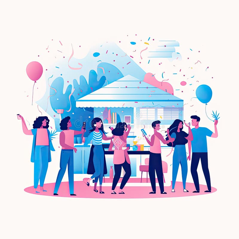 Party Vector Illustration. stock illustration. Illustration of party ...