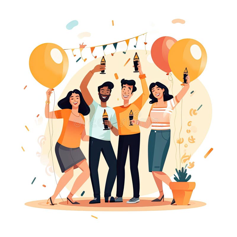 Party Vector Illustration. stock illustration. Illustration of ...