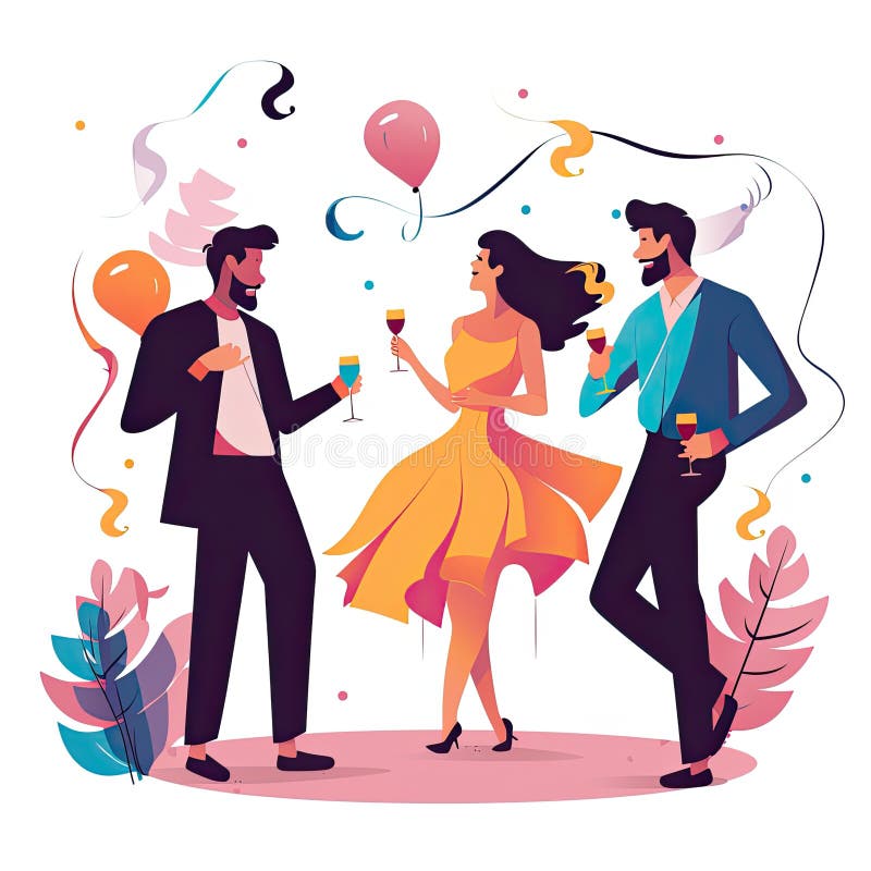Party Vector Illustration. stock illustration. Illustration of ...