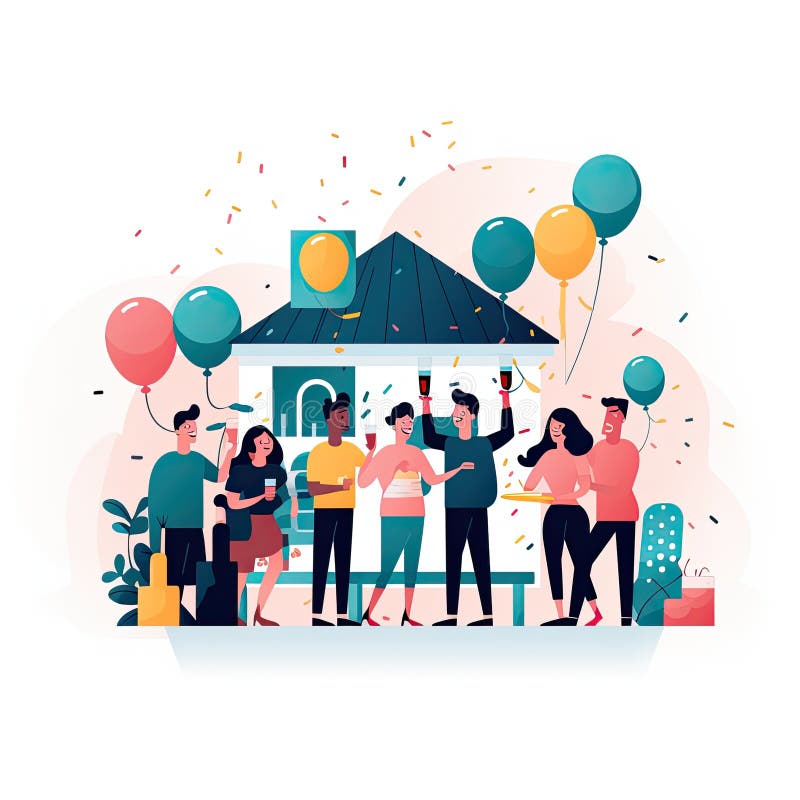 Party Vector Illustration. stock illustration. Illustration of vector ...