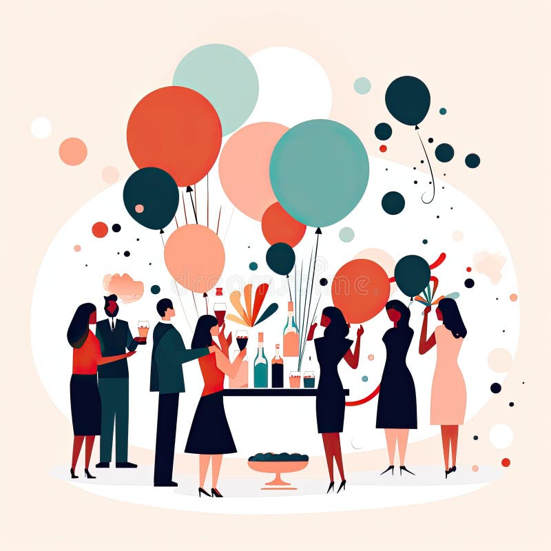 Party Vector Illustration. stock illustration. Illustration of event ...