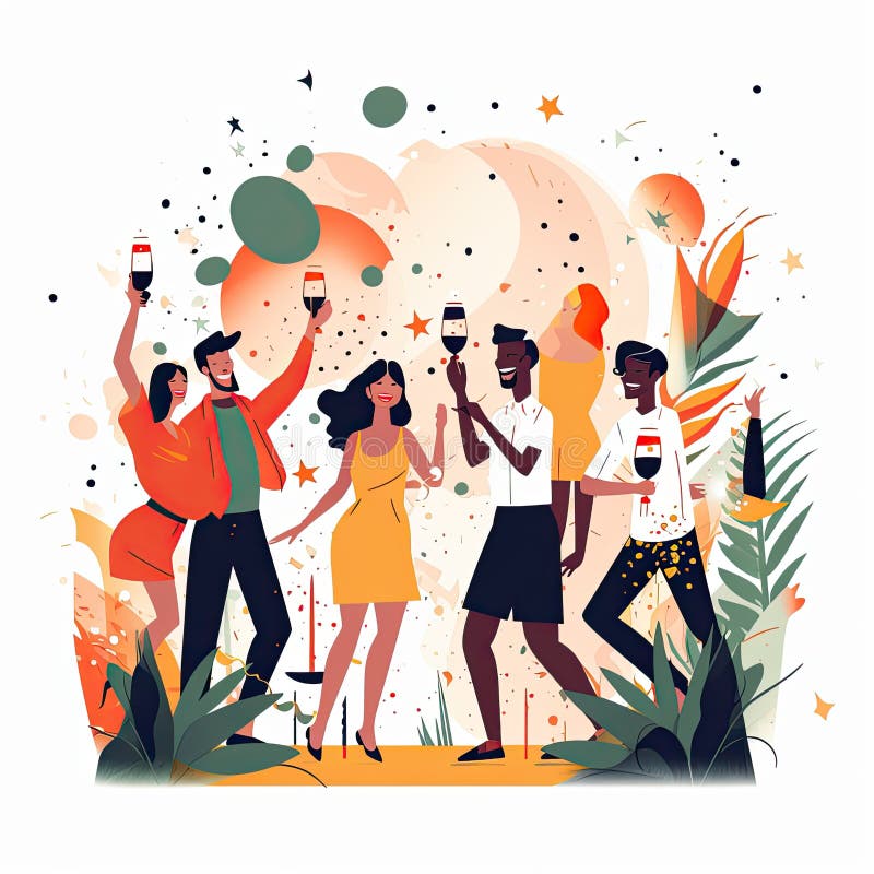 Party Vector Illustration. stock illustration. Illustration of floor ...