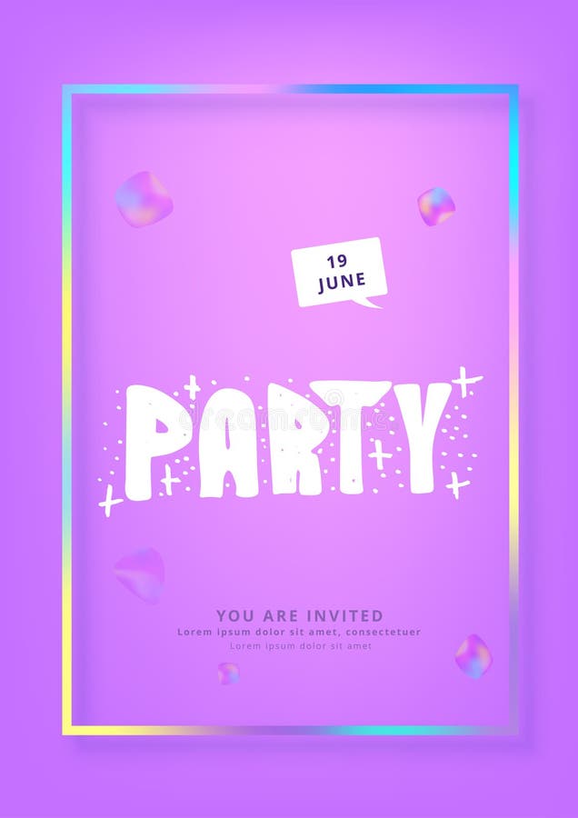 Party Vertical Flyer. Vector Illustration. Stock Vector - Illustration ...