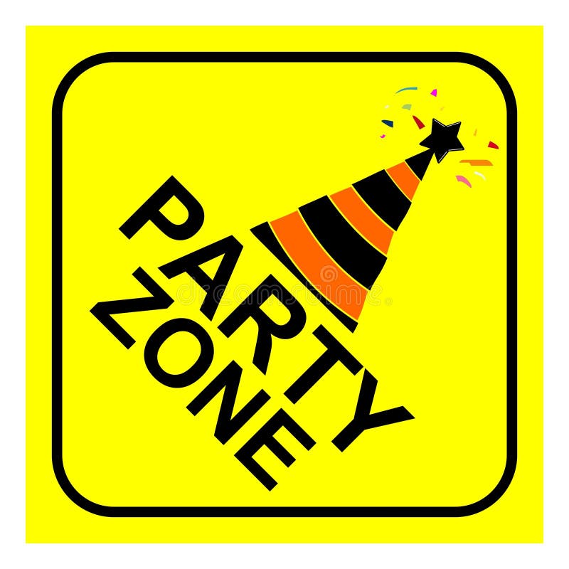 Party zone stock illustration. Illustration of font - 292631772