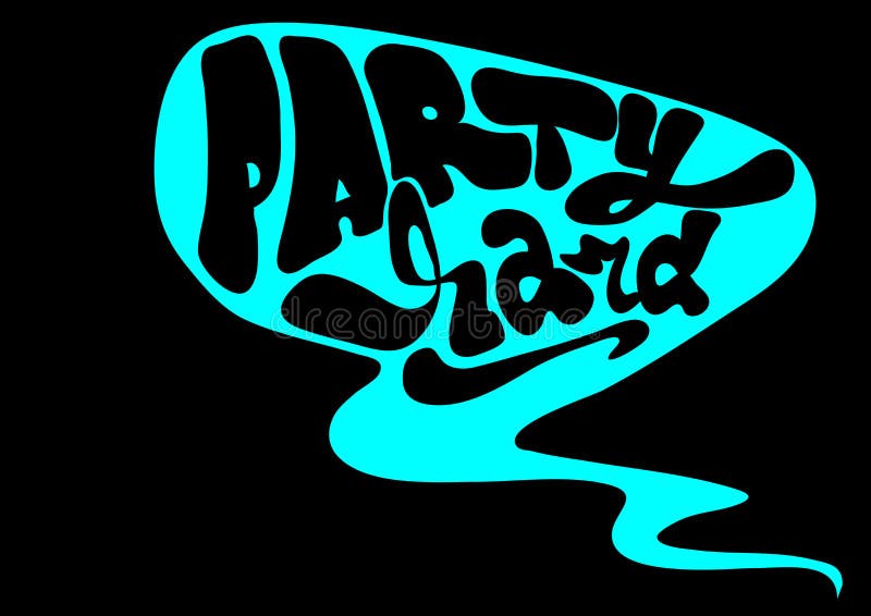 Partyhard1 stock vector. Illustration of hand, hard, drawn - 13307203