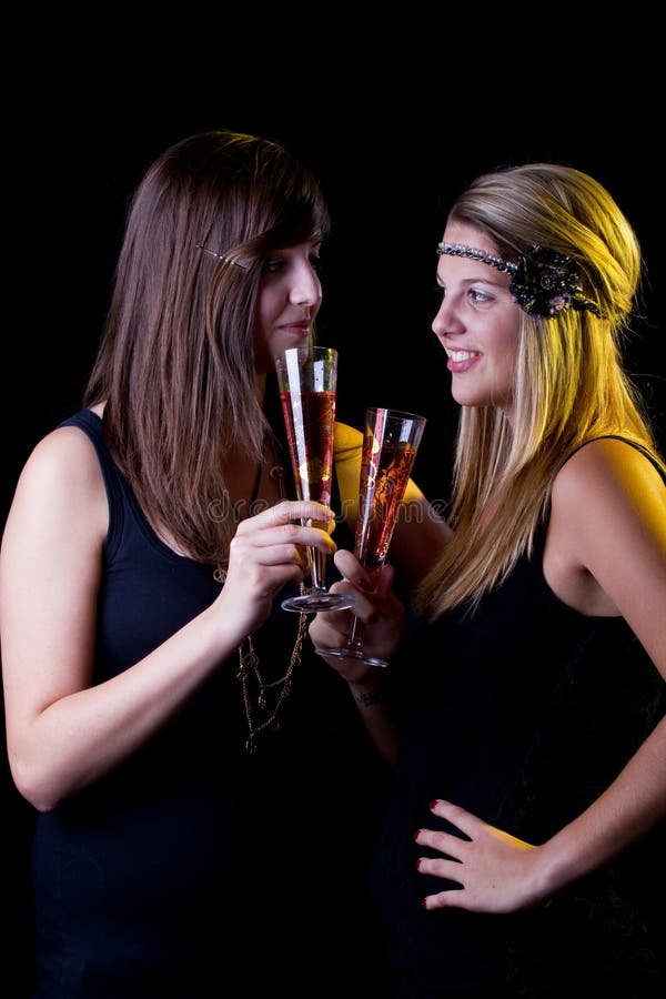 Two Ladies at a Party stock image. Image of ladies, drunk - 467803
