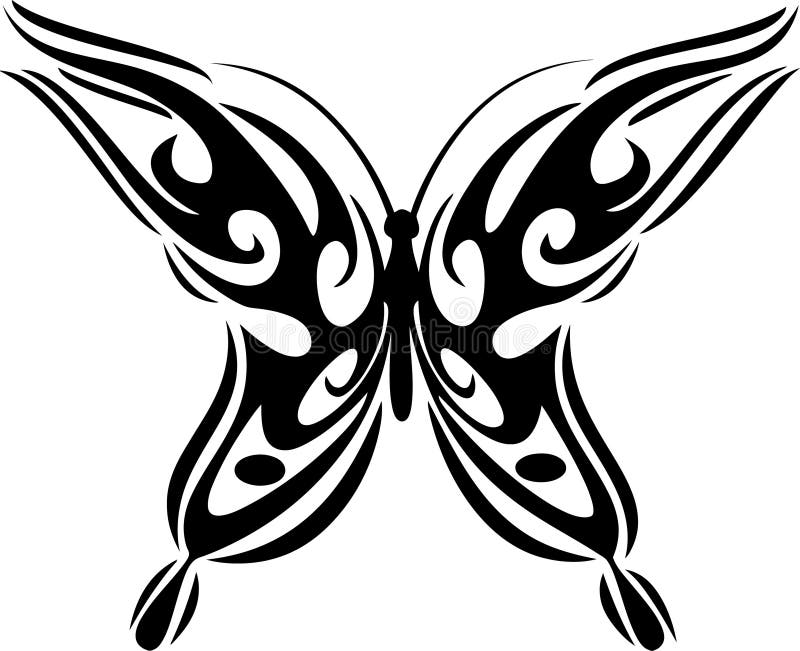 Paru-paro stock vector. Illustration of artistic, tattoo - 5506373