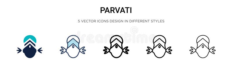 Parvati Icon in Filled, Thin Line, Outline and Stroke Style. Vector ...