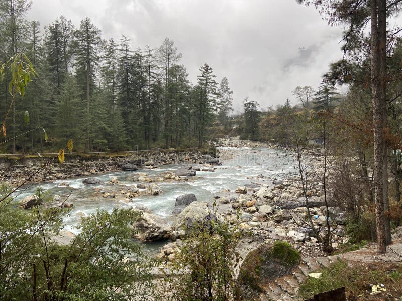 River, Parvati Valley Mountain Stock Photo - Image of peace, parvati ...