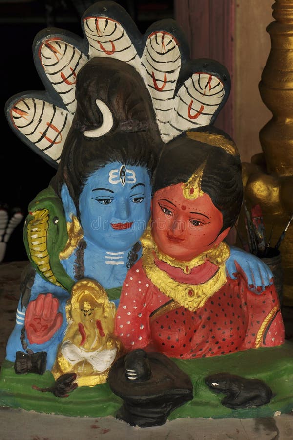 Parvati and Vishnu stock photo. Image of figurine, lord - 120855548