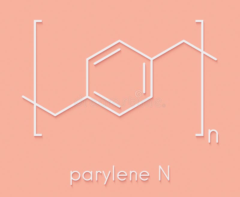Parylene C Polymer, Chemical Structure. Skeletal Formula. Stock Vector ...