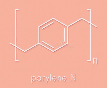 Parylene N Polymer, Chemical Structure. Skeletal Formula. Stock ...