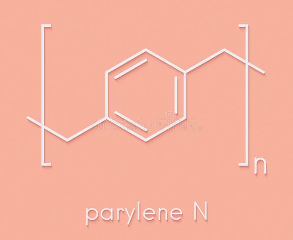 Parylene N Polymer, Chemical Structure. Skeletal Formula. Stock ...