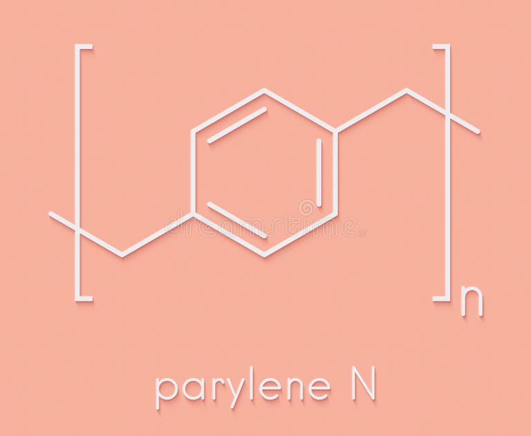 Parylene N Polymer, Chemical Structure. Skeletal Formula. Stock ...