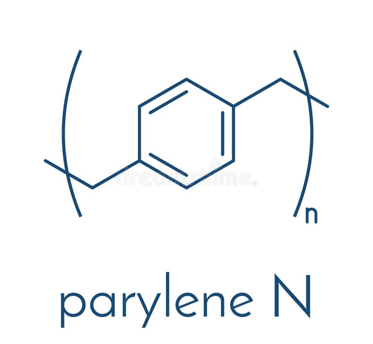 Parylene N Polymer, Chemical Structure. Skeletal Formula. Stock Vector ...