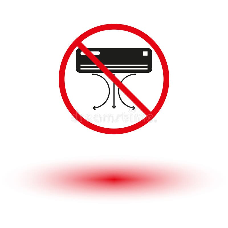 Pas De Panneau De Climatisation. Symbole D'interdiction De ...