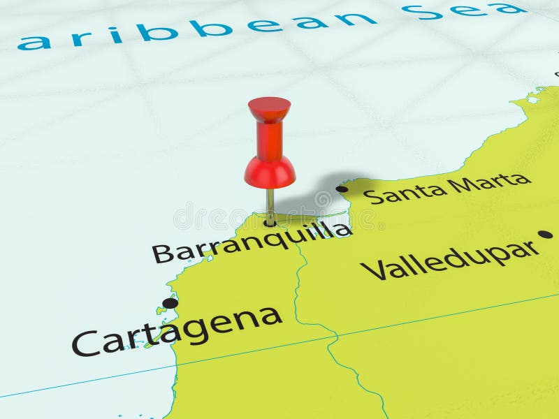 República De La Ciudad De Barranquilla Colombia Atlantico Mapa De ...