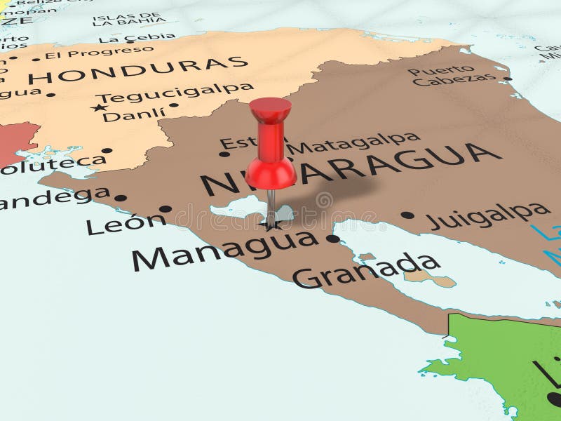 Mapa De Ubicación Del Departamento De Managua Ilustración del Vector ...