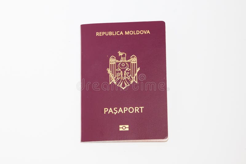 Pasaporte Moldavo Con Fondo Blanco Foto de archivo - Imagen de ...
