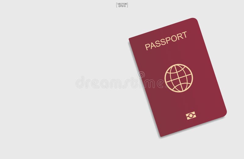 Pasaporte Rojo En El Fondo Blanco Vector Ilustración del Vector ...