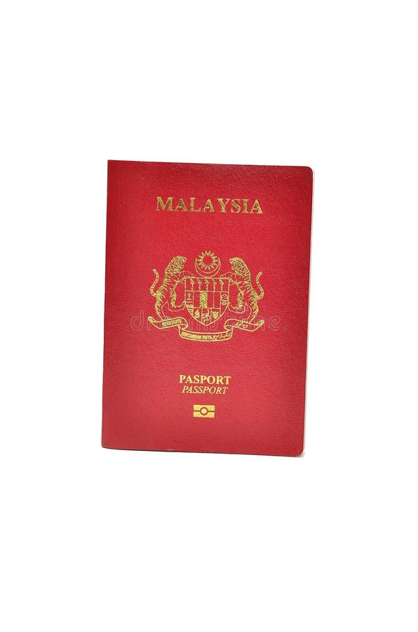 Pasaporte Rojo Malasio Aislado En Un Contexto Blanco. Foto de archivo ...