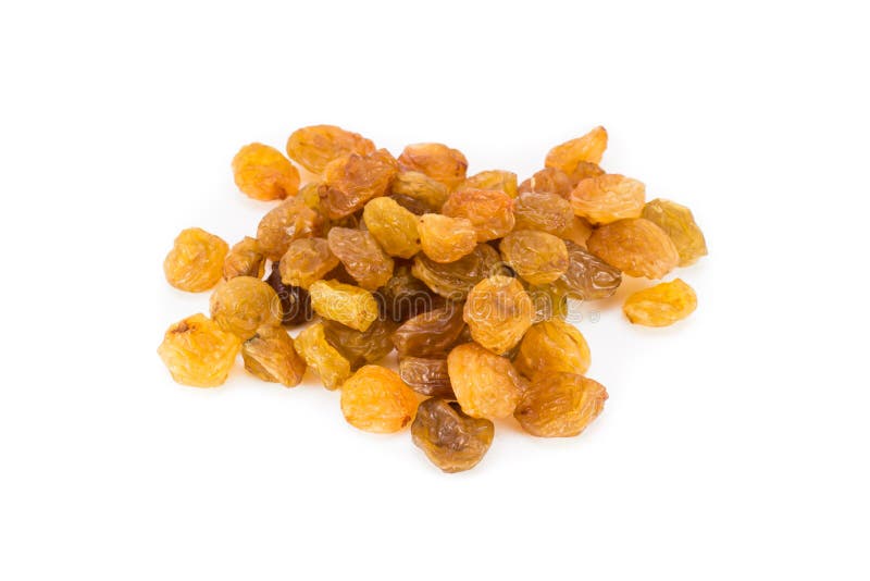 Uva Seca De Pasas Aisladas En Foco Selectivo De Fondo Blanco Foto de ...