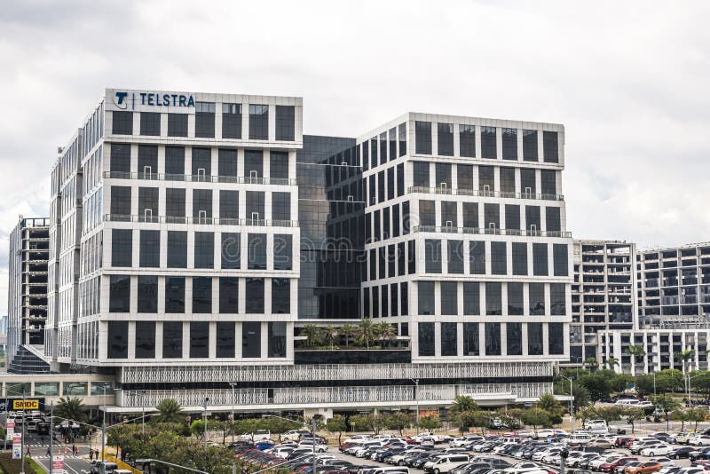 Telstra Building Facade in Pasay, Philippines Editorial Stock Image ...
