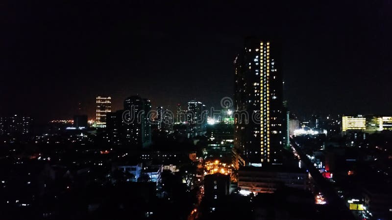 Pasay Skyline stock photo. Image of lights, dark, view - 92965840