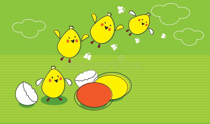 Pascha stock vector. Illustration of chicken, eggs, easter - 13454749