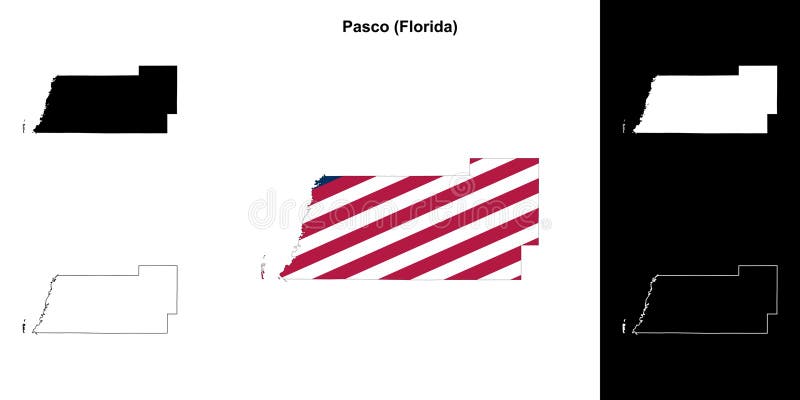Pasco outline map stock vector. Illustration of empty - 323866819