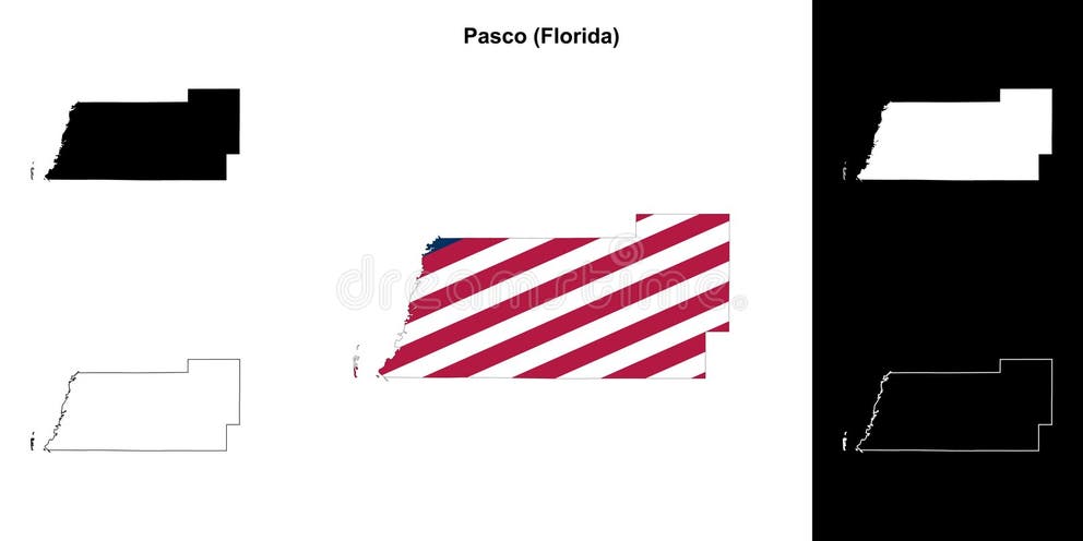 Pasco outline map stock vector. Illustration of empty - 323866819
