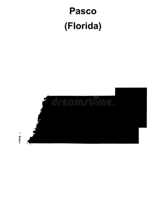 Pasco outline map stock vector. Illustration of empty - 357889910