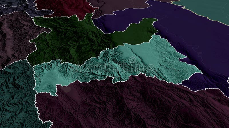 Pasco, Peru - Highlighted. Administrative Stock Illustration ...