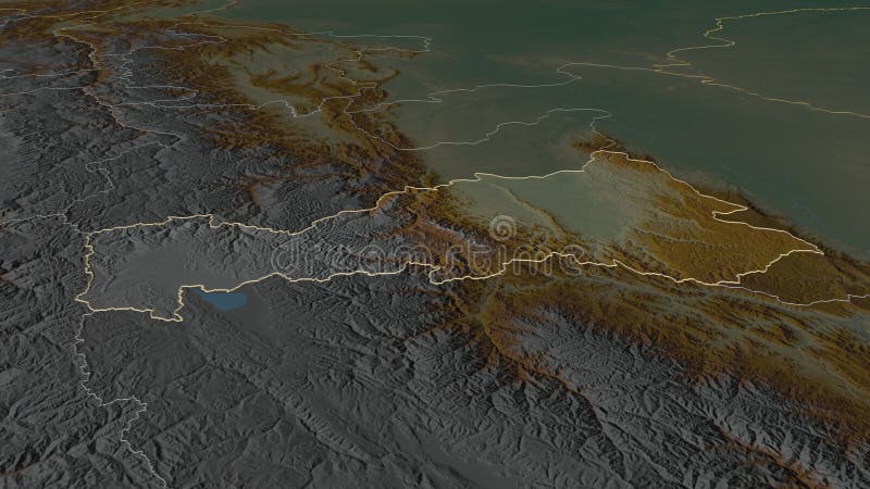 Pasco, Peru - Outlined. Relief Stock Illustration - Illustration of ...