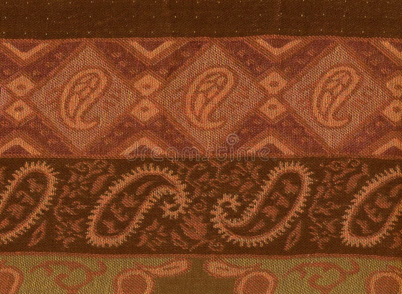Traditional Paisley Pattern Cashmere Pashmina Sample Stock Image ...