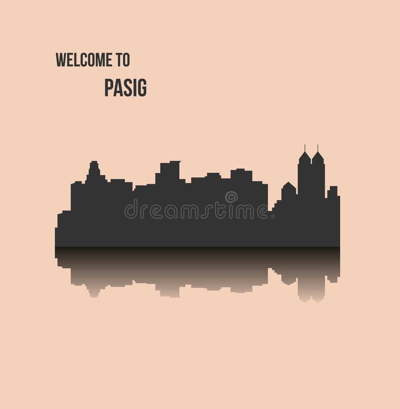 Pasig, Philippines City Silhouette Stock Vector - Illustration of ...